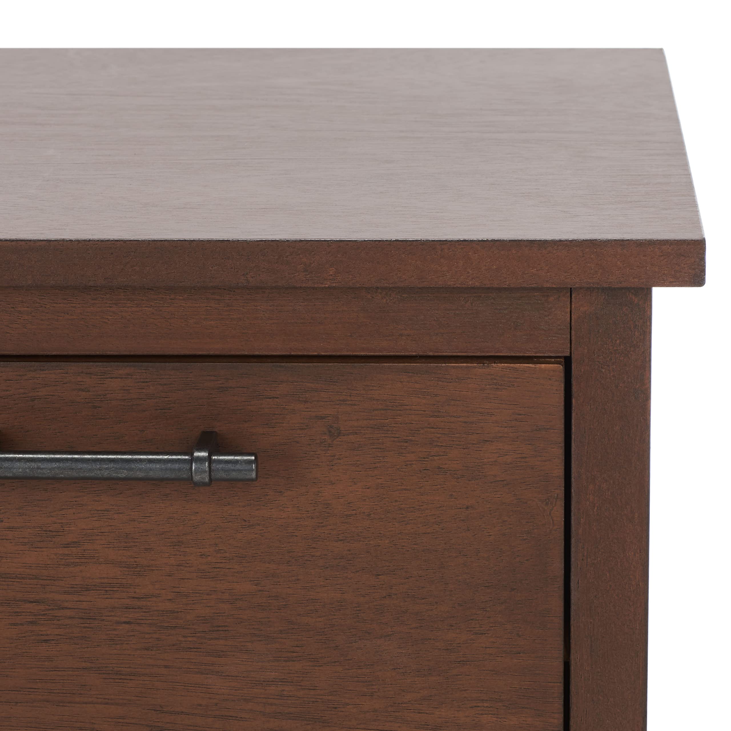 SAFAVIEH Home Collection Filbert Brown 4-Drawer Entertainment Media Stand up to 55" Flatscreen TV (Fully Assembled)