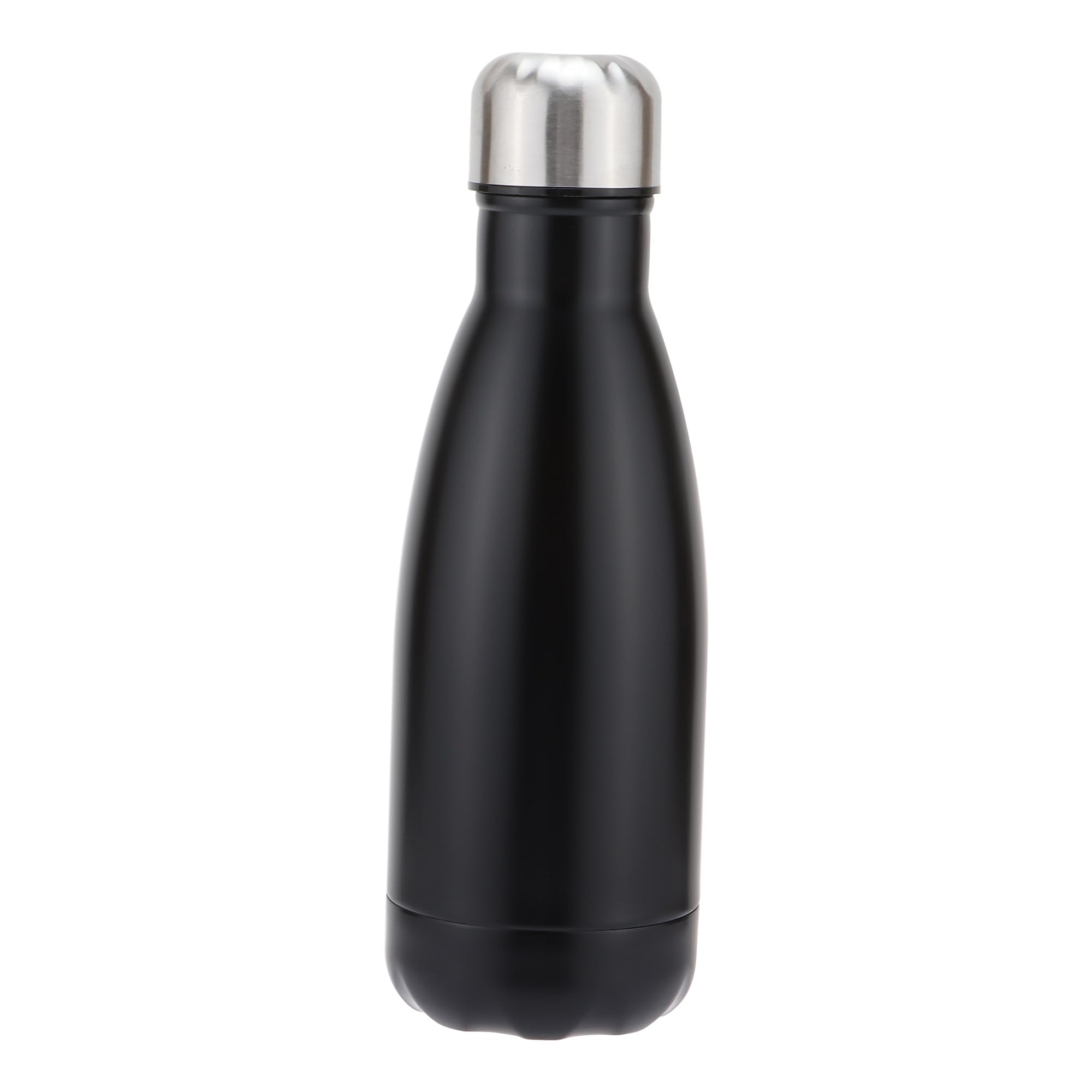 GOOFIT Stainless Steel Water Bottle 500 ml,Double-Walled Vacuum Insulated Thermos Flask Keeps Cold Hot Drinks 10 Hours,BPA-Free,Drinking bottle with Lid for Children, Toddlers, School, Nursery Black