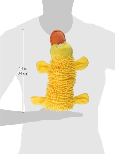 Amazing Pet Products Bottle Shaggy Pet Squeak Toy, Duck
