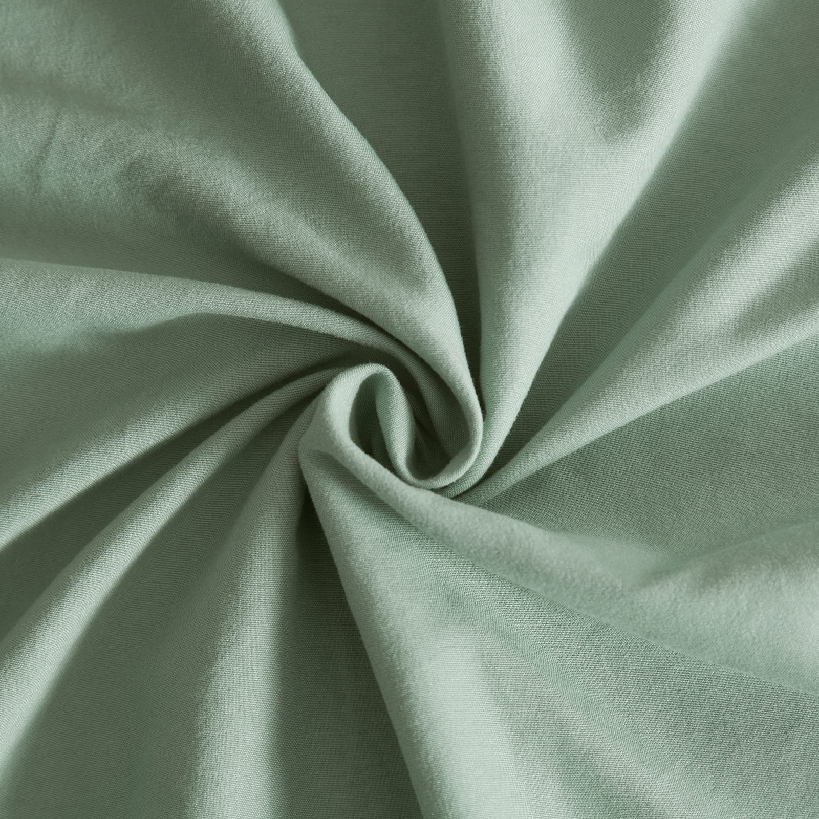 HighBuy Twin Bed Sheets Set - 3 Piece Bedding - Sage Green Washed Microfiber Sheets Twin,Breathale Sheets Shrinkage and Fade Resistant - Deep Pocket 16 Inch - Easy Fit Fitted Sheet,Pillowcases Set