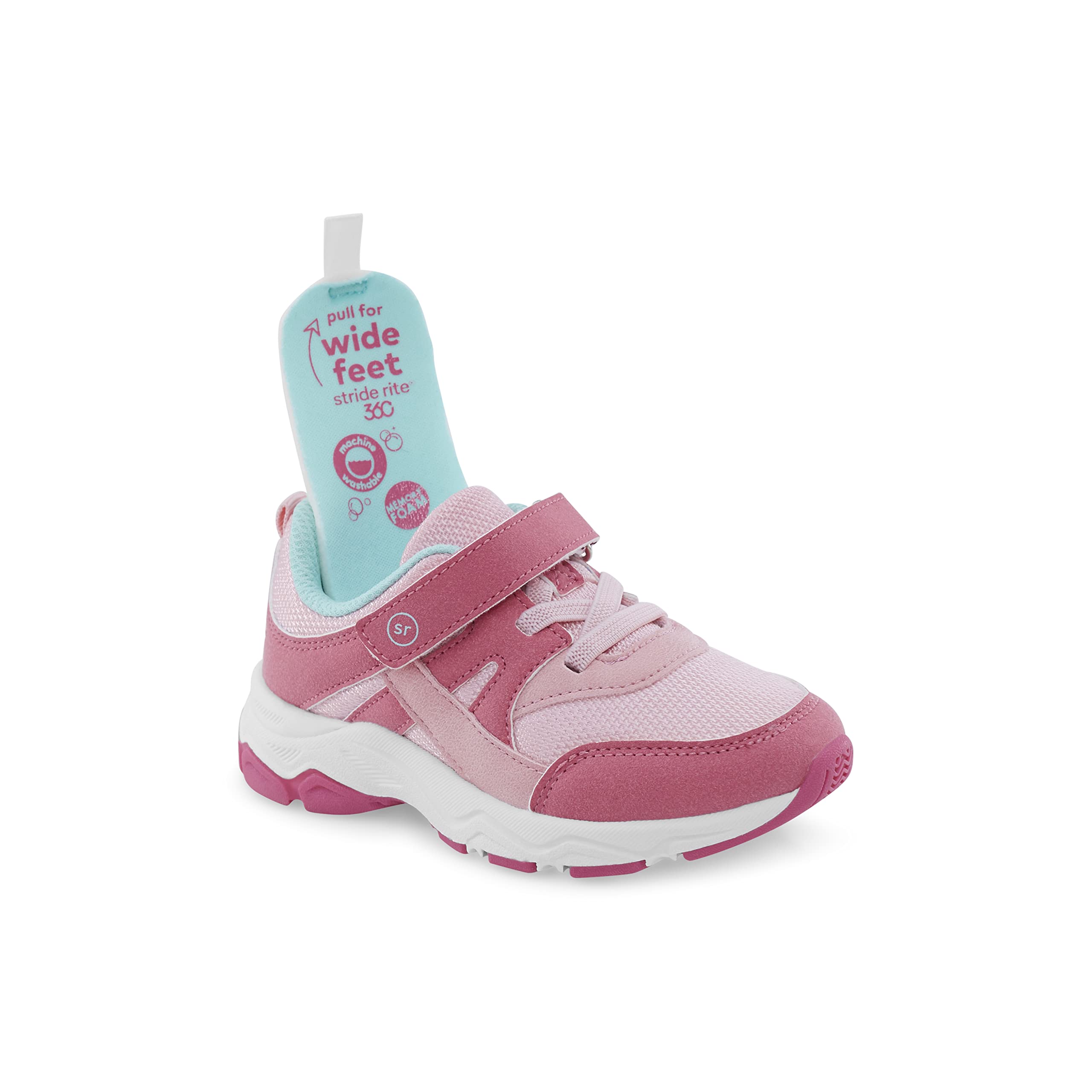 Stride Rite 360 Unisex Child Ace 2.0 Sneaker, Pink, 9 Toddler US