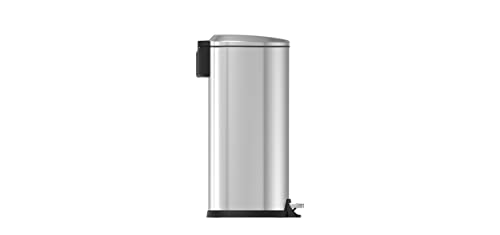 NINESTARS AMZ-SOT-50-3 Step-on Trashcan, 13 Gal, Stainless Steel
