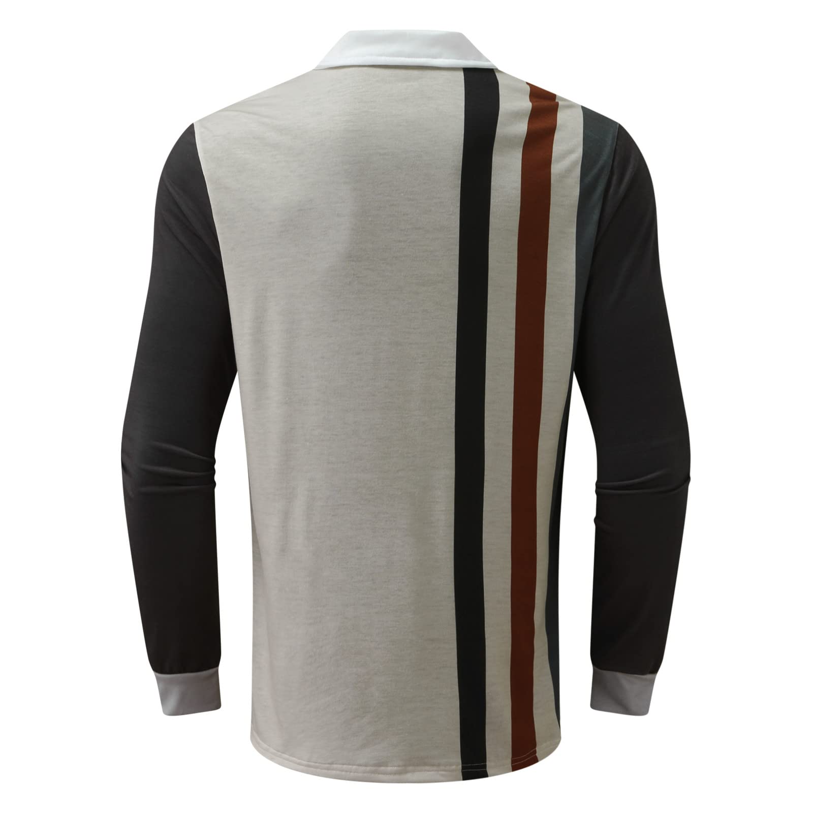Fuzzy Bedroom Slipper Men's Casual Top Shirts Zipper Turn-Down Collar Top Blouse Printed Long Sleeve T Shirt Dress Men Brown