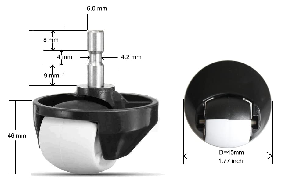 ToSSme Replacement Front Wheel Caster Assembly for iRobot Roomba, 980 880 870 790 780 770 690 650 671 Vacuum, Roomba 500 600 700 800 900 Series Robot Vacuum Cleaner Accessories(2 Pack)