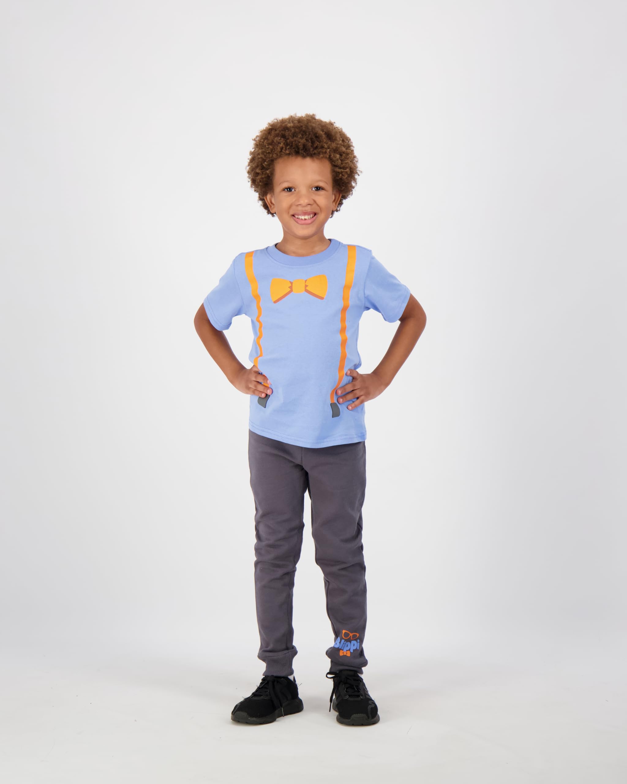 Blippi Boys 2 Piece Short Sleeve T-Shirt and Pants Set for Toddler and Big Kids