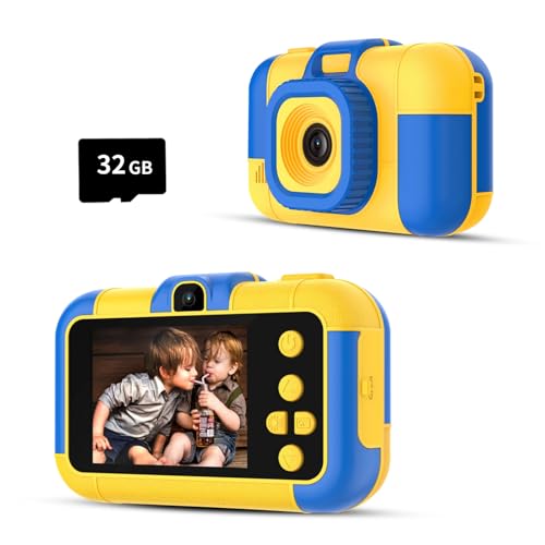 Kids Camera for Boys and Girls Age 3-10 Years Old Cameras for Kids with 32GB SD Card 1080P HD Digital Video Cameras for Kids Birthday Electronic Toys Gifts for Toddlers