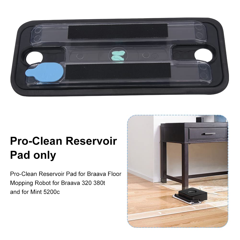 CALIDAKA Clean Reservoir Cleaning Pad,reservoir Pad Replacement Universal Plastic,for iRobot Braava 380t 390t 320 Mint 5200C
