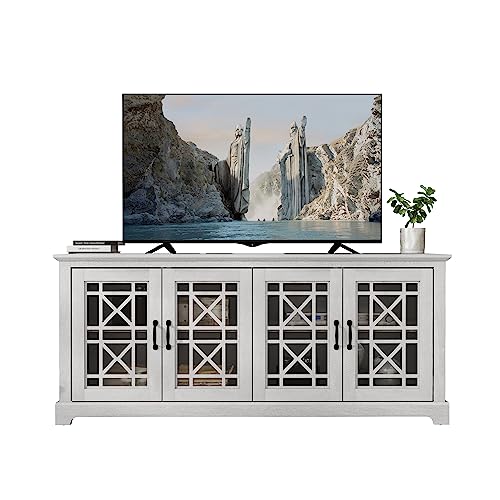 Galano Isadora 75 Inch TV Stand β Smartly Designed Entertainment Center with Spacious Storage - Perfect for Living Rooms - Wide Media Console in Dusty Grey Oak