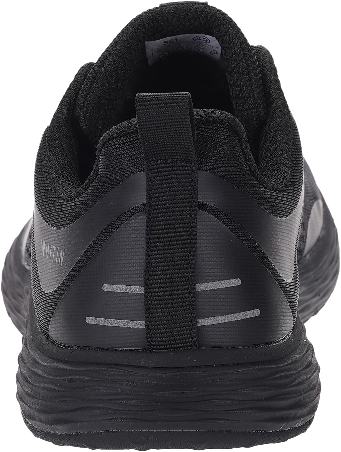 WHITIN Mens Zero Drop Wide Toe Box Road Running Shoes Width Tennis Athletics Size 8 Lightweight Sports Logging Walking Hiking Workout Training Male Black 41