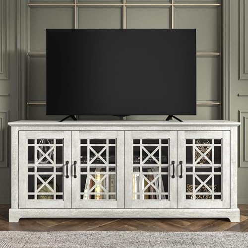Galano Isadora 75 Inch TV Stand β Smartly Designed Entertainment Center with Spacious Storage - Perfect for Living Rooms - Wide Media Console in Dusty Grey Oak