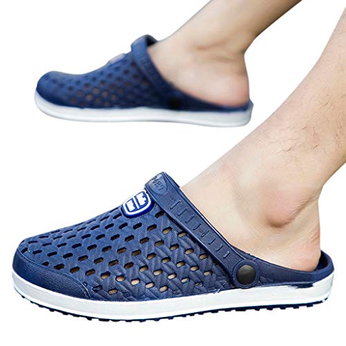 KANGMOON Mens Mesh Sandals Garden Clog Shoes Breathable Outdoor Slippers Lightweight Walking Sandals