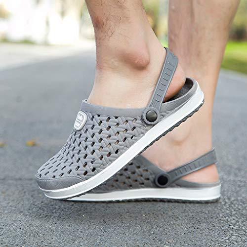 KANGMOON Mens Mesh Sandals Garden Clog Shoes Breathable Outdoor Slippers Lightweight Walking Sandals