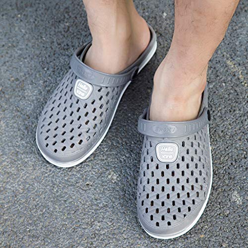 KANGMOON Mens Mesh Sandals Garden Clog Shoes Breathable Outdoor Slippers Lightweight Walking Sandals