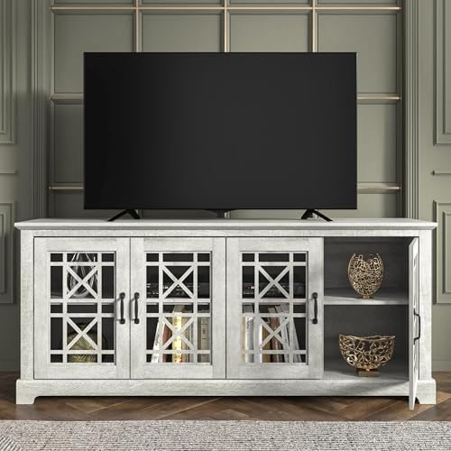Galano Isadora 75 Inch TV Stand β Smartly Designed Entertainment Center with Spacious Storage - Perfect for Living Rooms - Wide Media Console in Dusty Grey Oak