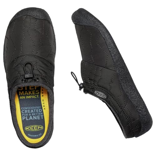 KEEN Men's Howser 3 Slide Comfy Durable Slippers, Triple Black/Black, 11.5