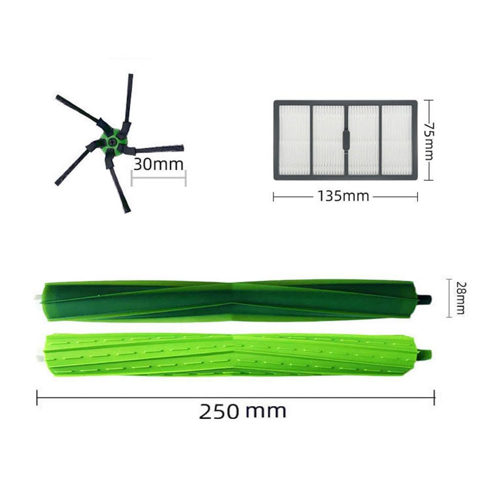 Theresa Hay Replacement Parts Fit for iRobot Roomba s9 (9150) s9+ s9 Plus (9550) s Series Wi-Fi Connected Robot Vacuum Kits (2 Rubber Brushes, 4 Filters, 6 Side Brushes)