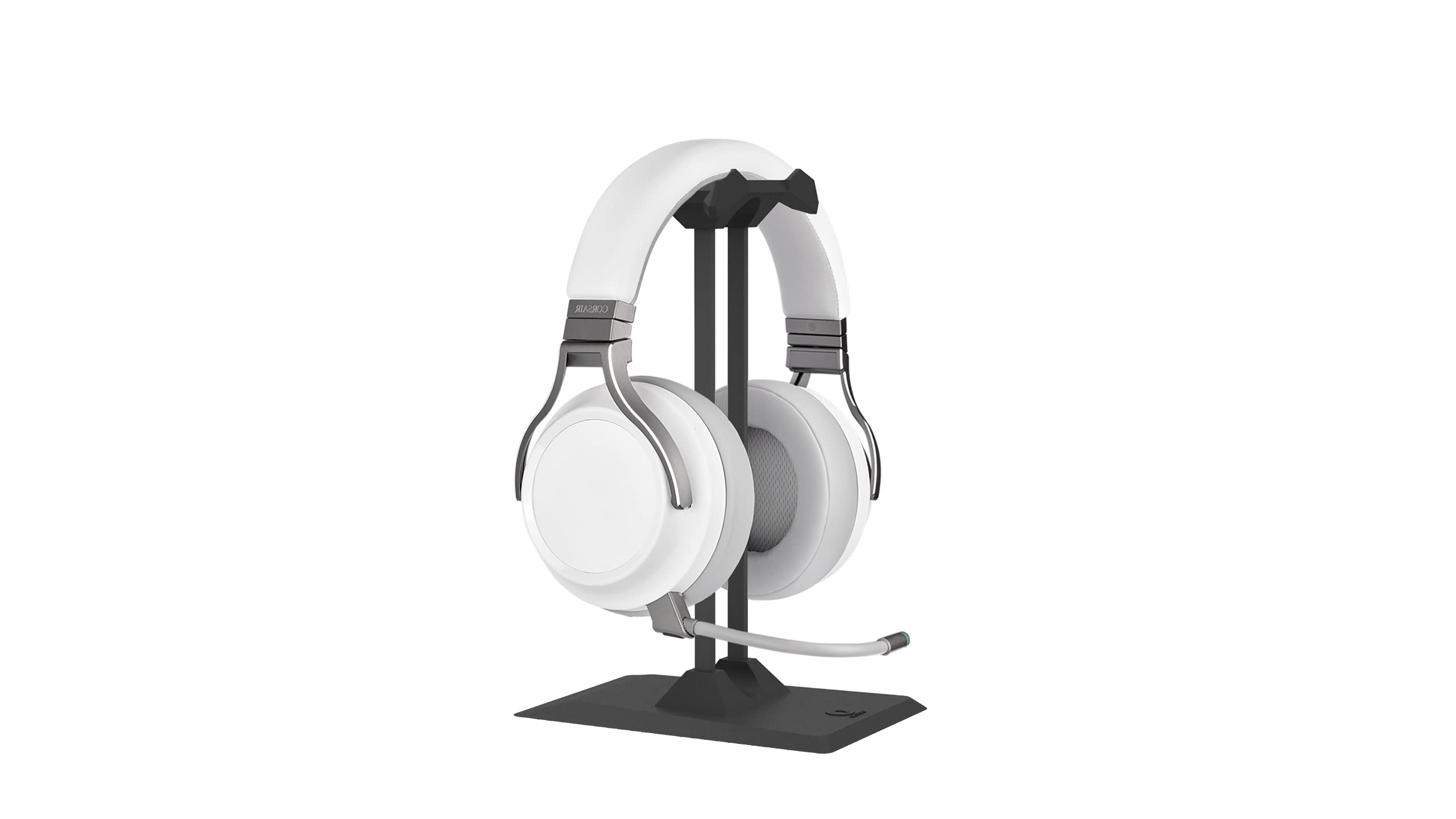 Octoo Headphone Stand, Litestand Headset, Headset Holder Earphone Stand with Steel Supporting Bars Flexible Headrest thermoplastic Resin Solid Base for All Headphones Size (Black)