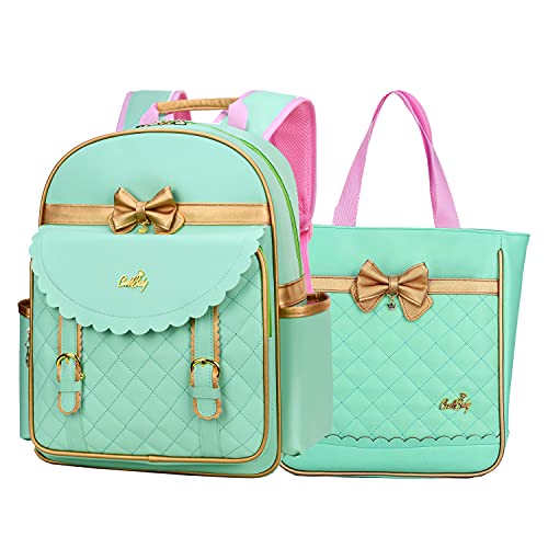Children Princess Waterproof PU Backpack for Elementary School Girls