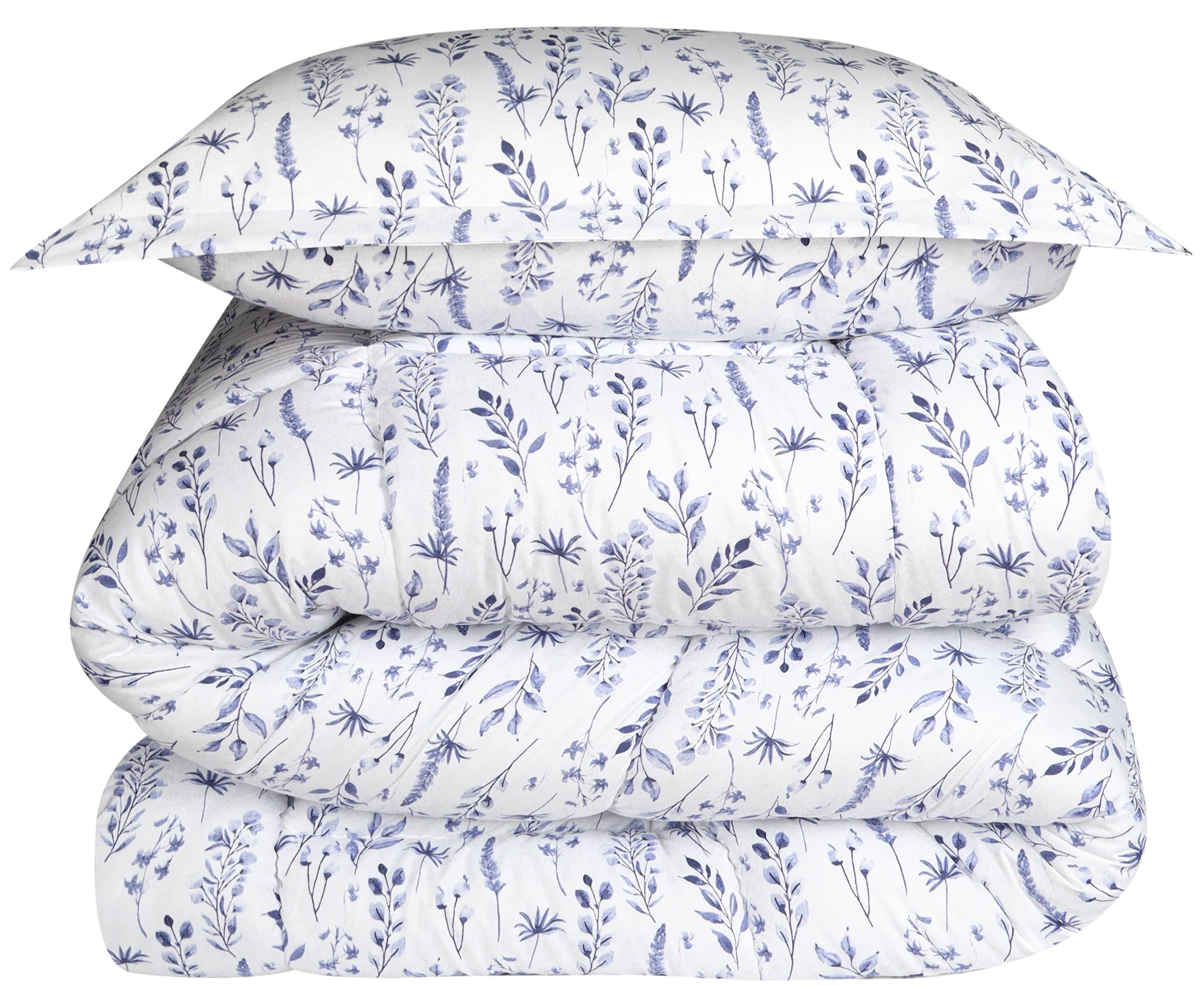 Utopia Bedding - Comforter Set with 1 Pillow Sham - 2 Pieces Bedding Comforter Sets - Down Alternative Comforter - Soft and Comfortable - Machine Washable, Leaves Purple, Twin