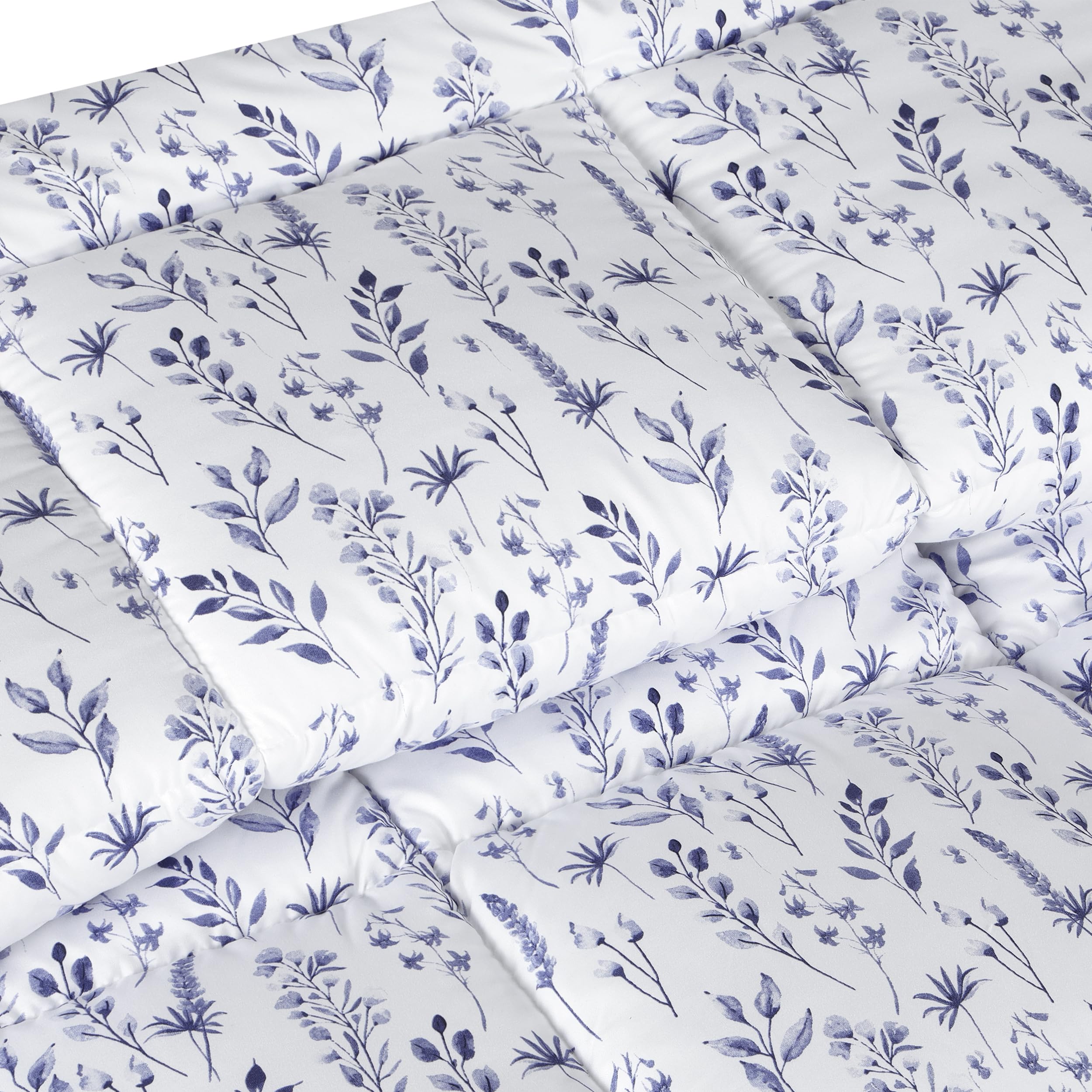 Utopia Bedding - Comforter Set with 1 Pillow Sham - 2 Pieces Bedding Comforter Sets - Down Alternative Comforter - Soft and Comfortable - Machine Washable, Leaves Purple, Twin