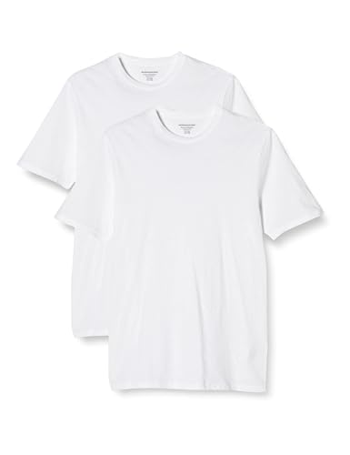 Amazon Essentials Men's Regular-Fit Short-Sleeve Crewneck T-Shirt, Pack of 2, White, XX-Large