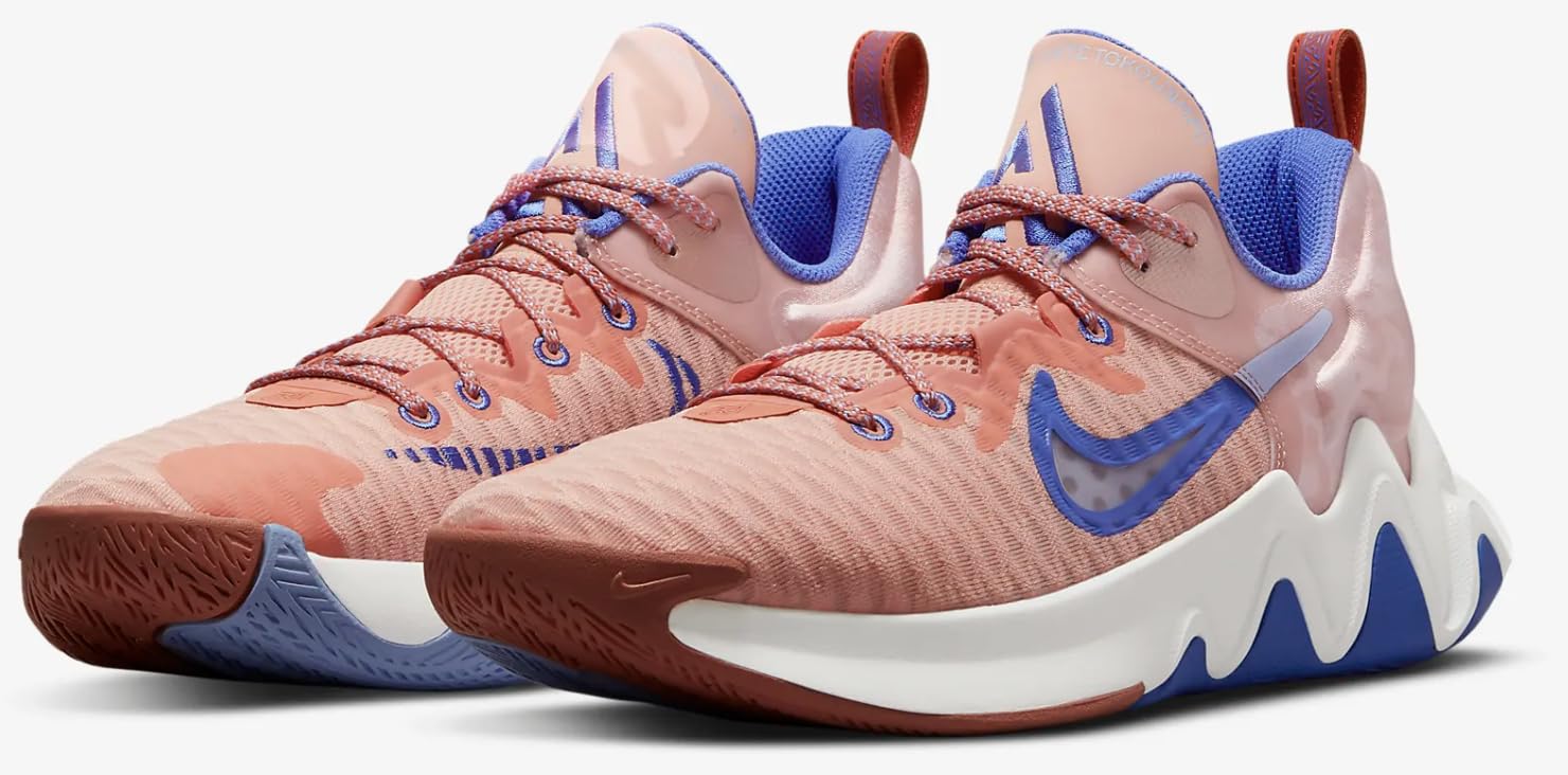NIKE Men's Giannis Immortality Shoes Sneaker, Artic Orange Medium Blue, 15