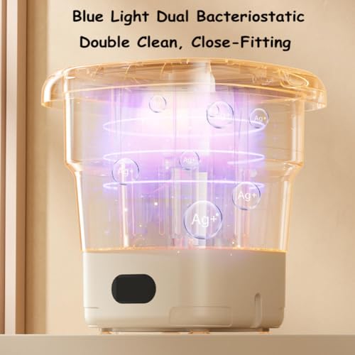 RUVSUN Mini Washer, Portable Washer Machine, Small Washing Machine, Small Dehydration Household Integrated Automatic Convenient Washing Machine, Suitable for Rv and Other Locations