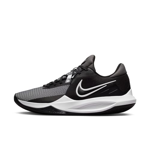 Nike Precision 6 Black Basketball Shoes (DD9535-003) for Men, Black/Iron Grey/White/White, 9 UK (9.5 US)