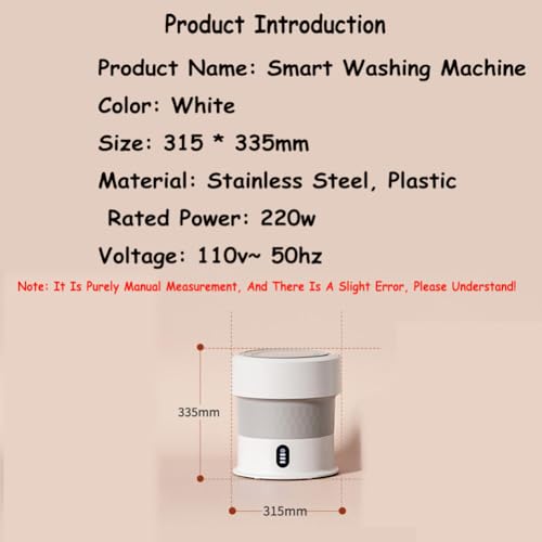 RUVSUN Mini Washer and Dryer, Washer Machine, Small Washing Machine, Small Washing Machine Fully Automatic Wash-Off Dual-Purpose Mini Washing Machine, Suitable for Bathrooms