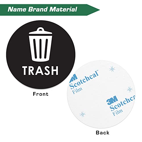 Pixelverse Design Recycle Sticker Trash Can Decal - 6" Large Recycling Vinyl - 4 Pack