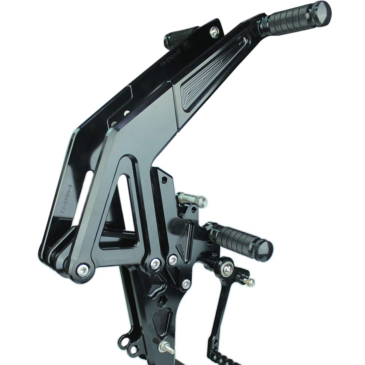 CNC Ninja650 12-15 Motorcycle Adjustable Rearsets Foot Pegs Rear Set Footpeg Brake Shift Pedal Compatible with Ninja 650R ER6F ER6N 2012 2013 2014 2015 Black