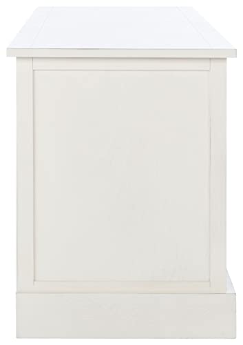 SAFAVIEH Home Collection Landers Distressed White 4-Drawer Media Stand (up to 55-inch Flat Screen TV)