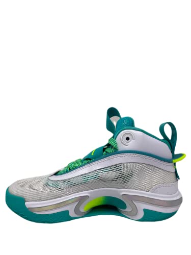 Nike Air Jordan XXXVI Guo Big Kids' Basketball Shoes (White/Hyper Jade/Metallic Silver/Volt, us_Footwear_Size_System, Big_Kid, Numeric, Medium, Numeric_4)