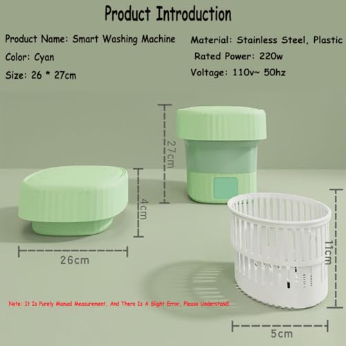 RUVSUN Small Washing Machine, Mini Washer and Dryer, Washer Machine, Fully Automatic Integrated Small Washing Machine, 360 ° Deep Cleaning Clothes Without Dead Ends Design, Suitable for Bathroom
