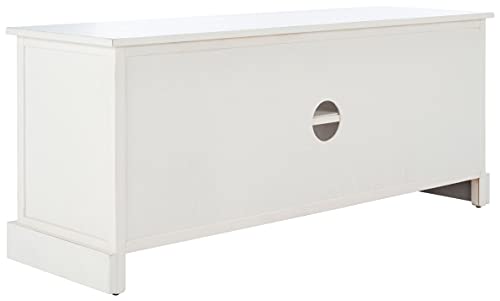 SAFAVIEH Home Collection Landers Distressed White 4-Drawer Media Stand (up to 55-inch Flat Screen TV)