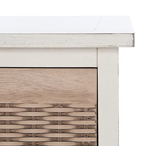 SAFAVIEH Home Collection Landers Distressed White 4-Drawer Media Stand (up to 55-inch Flat Screen TV)