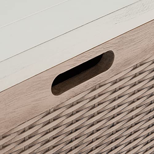 SAFAVIEH Home Collection Landers Distressed White 4-Drawer Media Stand (up to 55-inch Flat Screen TV)