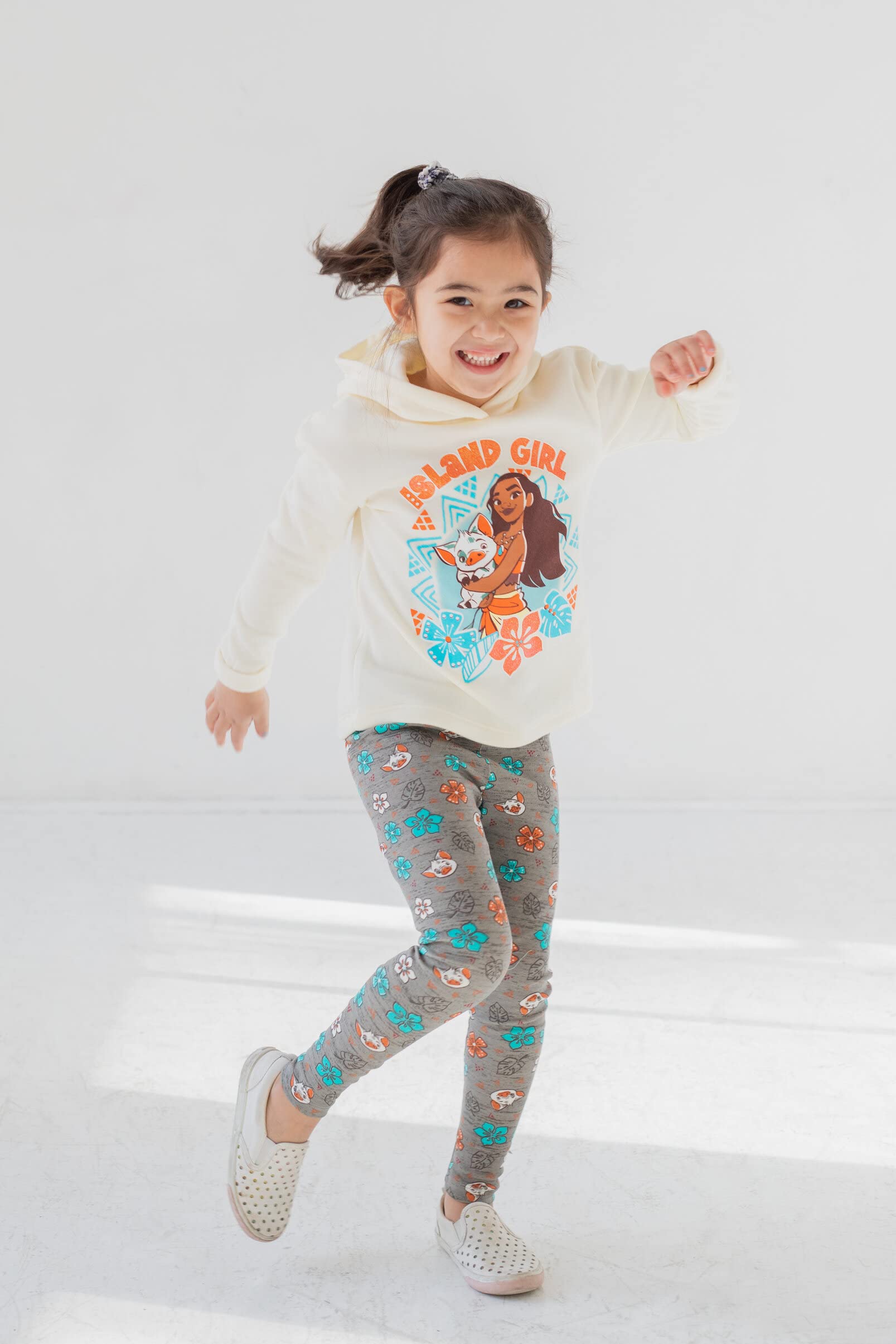 Disney Moana Infant Baby Girls Pullover Hoodie and Leggings Outfit Set White 18 Months