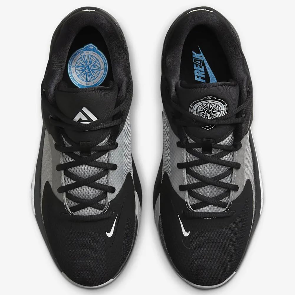 Nike Men's Zoom Freak 4 shoe, Black/White Light Smoke Grey, 8