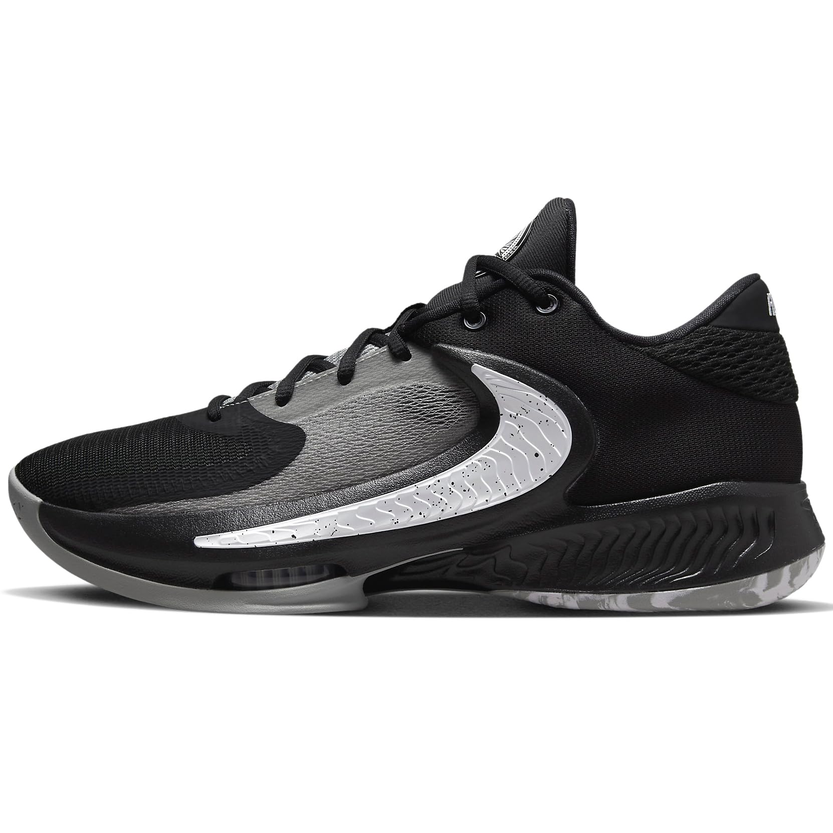 Nike Men's Zoom Freak 4 shoe, Black/White Light Smoke Grey, 8