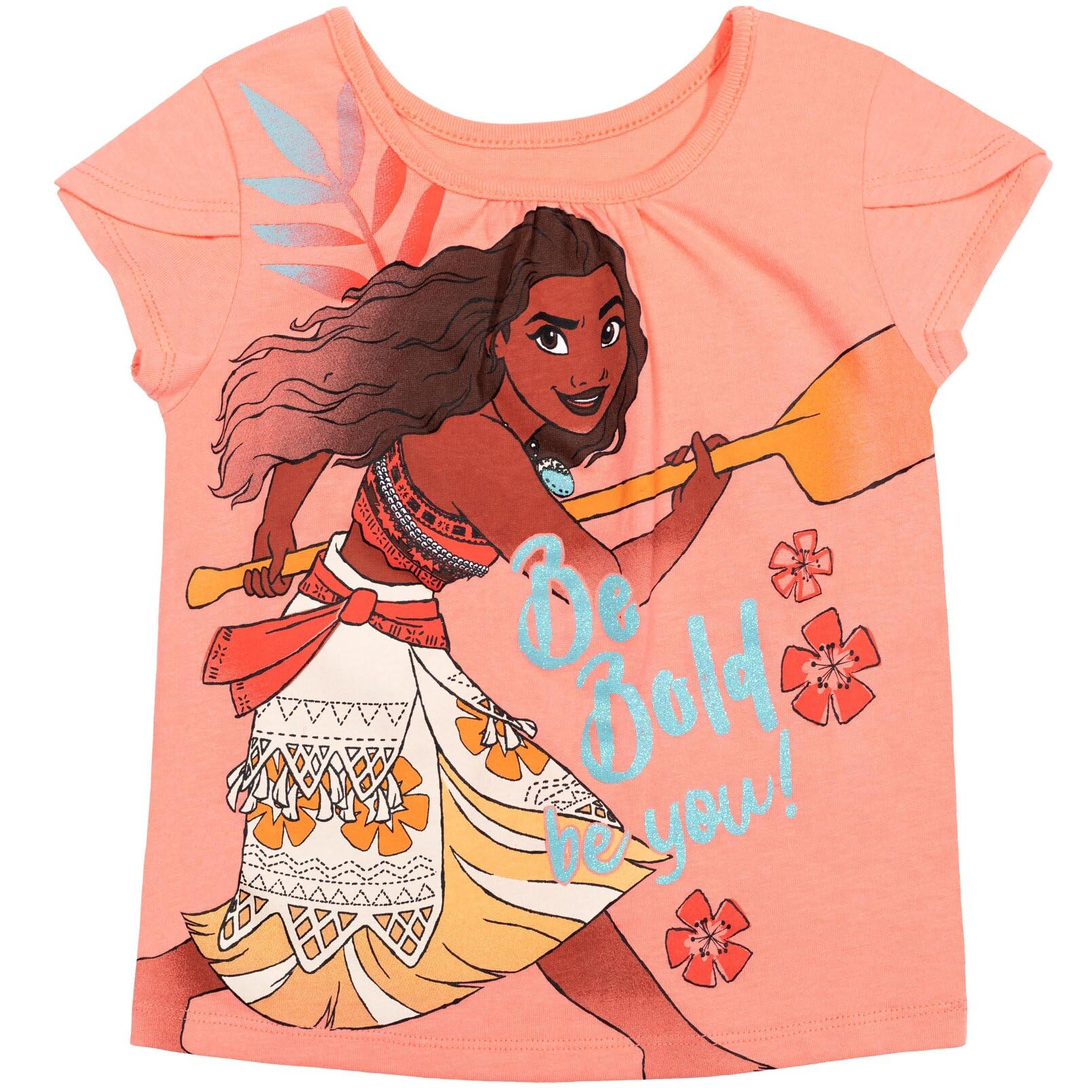 Disney Moana Little Girls Graphic T-Shirt Mesh Skirt and Scrunchie 3 Piece Outfit Set 7-8