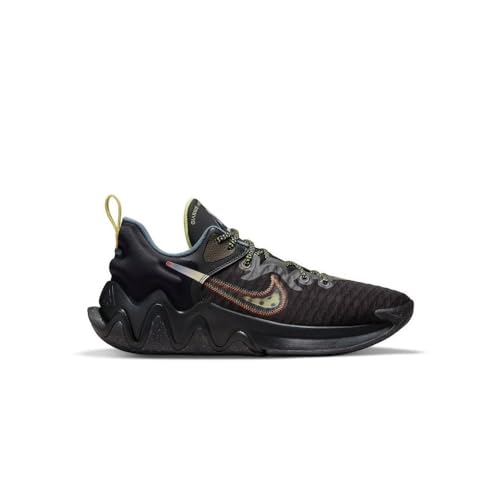 Nike Men's Giannis Immortality Athletic Basketball Shoes, Black/Limelight/Ozone Blue, 9.5
