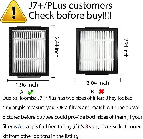 DrAer 19 Pcs Replacement Parts Compatible with iRobot Roomba i7 i7+ i3 i3+ i4 i4+ i6 i6+ i8 i8+ j7 j7+/Plus E5 E6 E7 Vacuum Cleaners