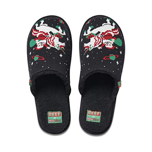 REEF Men's Sandals, Tipsy Elves House Shoes, Christmas Unicorn, 13