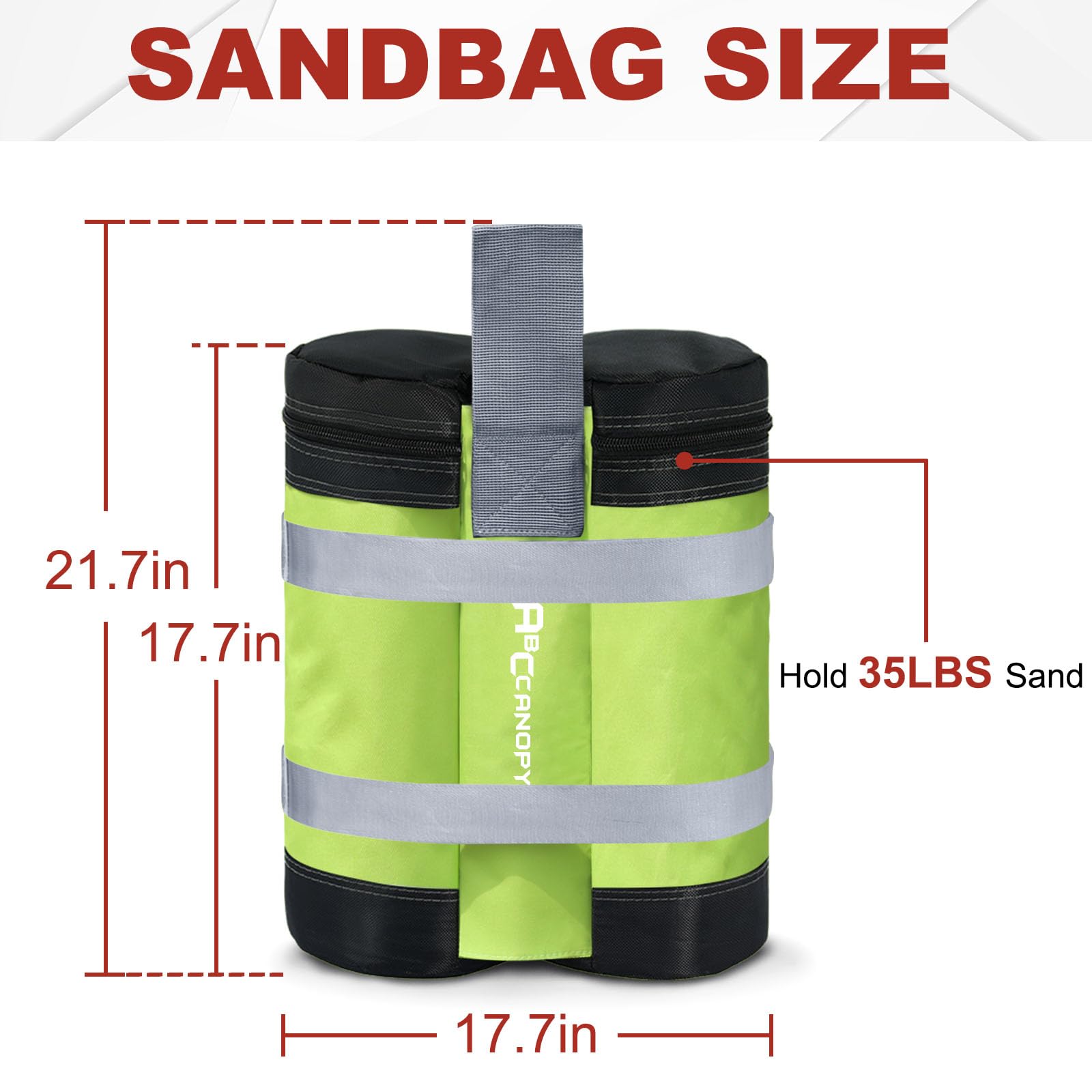 ABCCANOPY Canopy Sandbags for Instant Shelters, 140lb(Green)