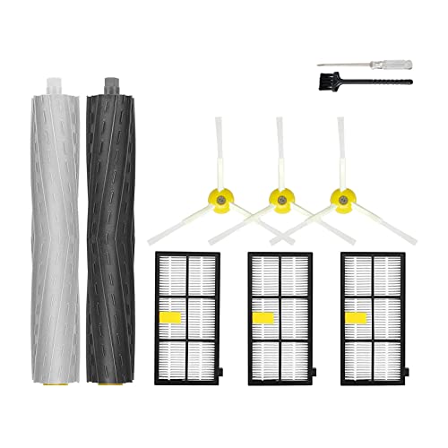 Replacement Parts Accessories for iRobot Roomba 800 900 Series 805 860 870 871 880 890 850 866 801 877 891 895 981 985 960 980 Vacuum Cleaner Replenishment Kit,1 Roller Brush,3 Side Brush,3 Filter