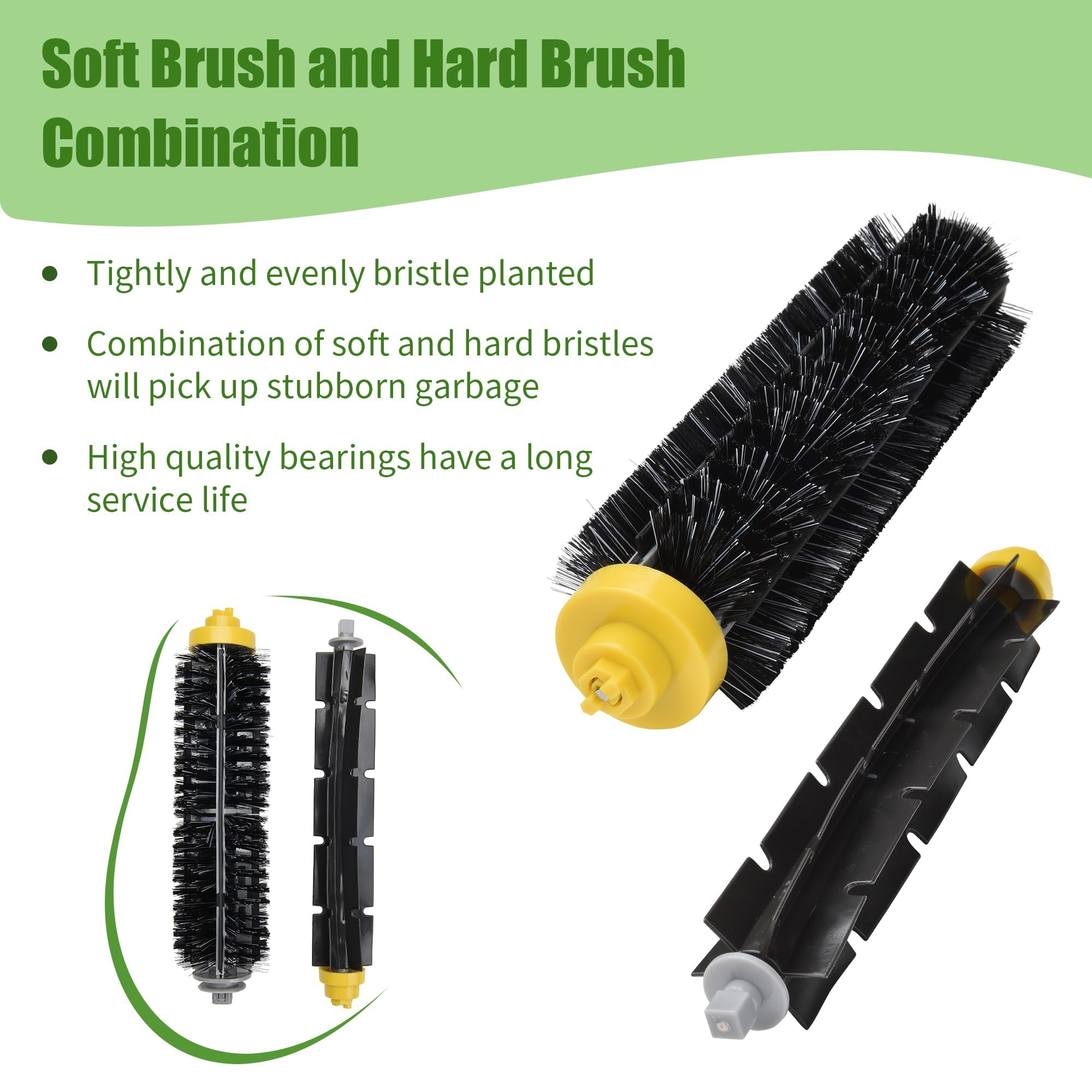 LOVECO Replacement Filter and Brush Kit for iRobot Roomba 700 Series 760 770 780 790,(Accessory Kit Include 3 Bristle and Flexible Beater Brush,12 Filter,12 Side Brush,2 Cleaning Tool)