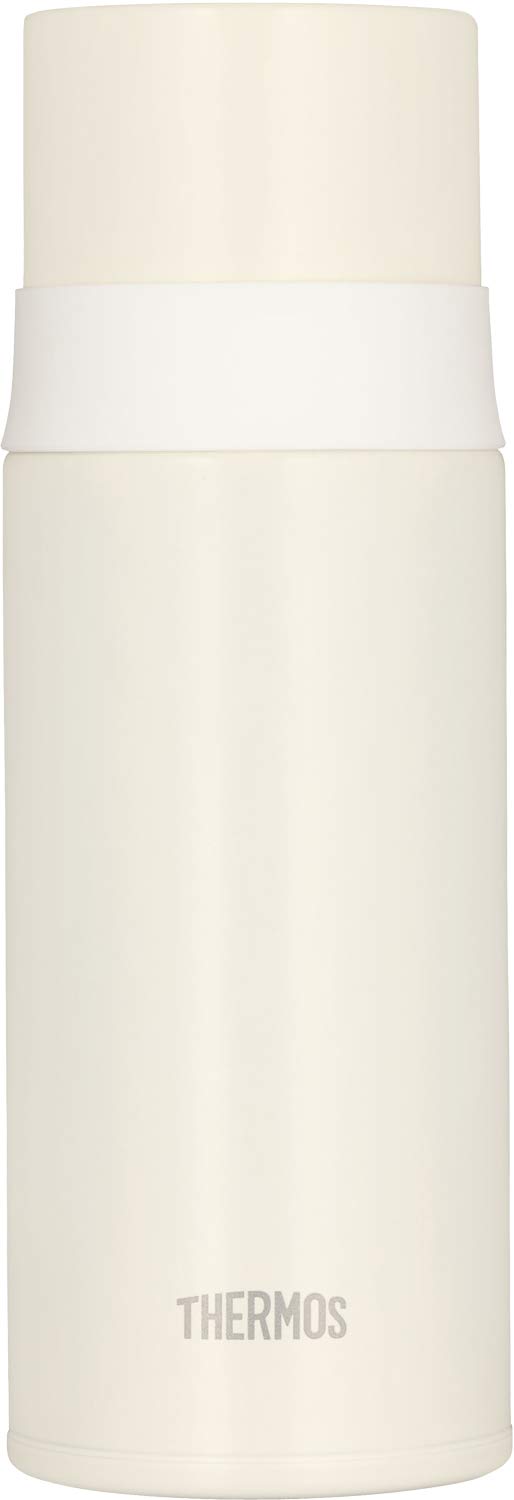 Thermos FFM-351 PRW Water Bottle, Stainless Steel Slim Bottle, Pearl White, 11.8 fl oz (350 ml)