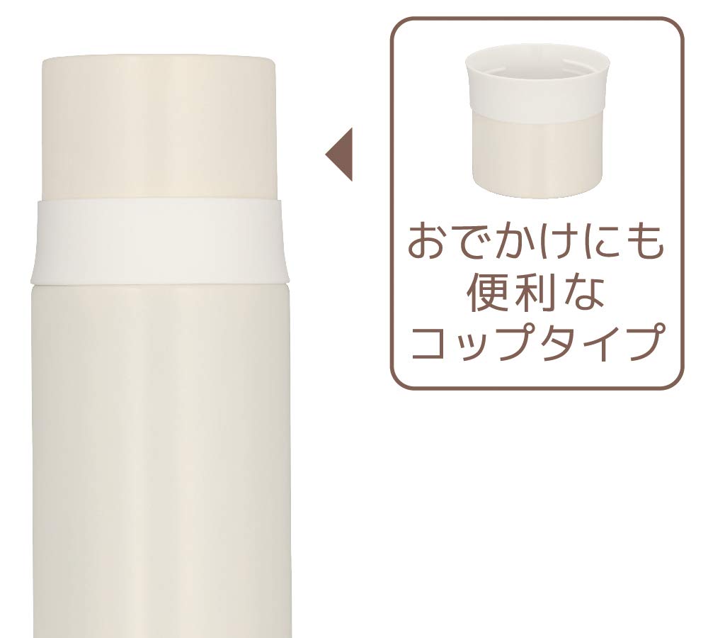 Thermos FFM-351 PRW Water Bottle, Stainless Steel Slim Bottle, Pearl White, 11.8 fl oz (350 ml)
