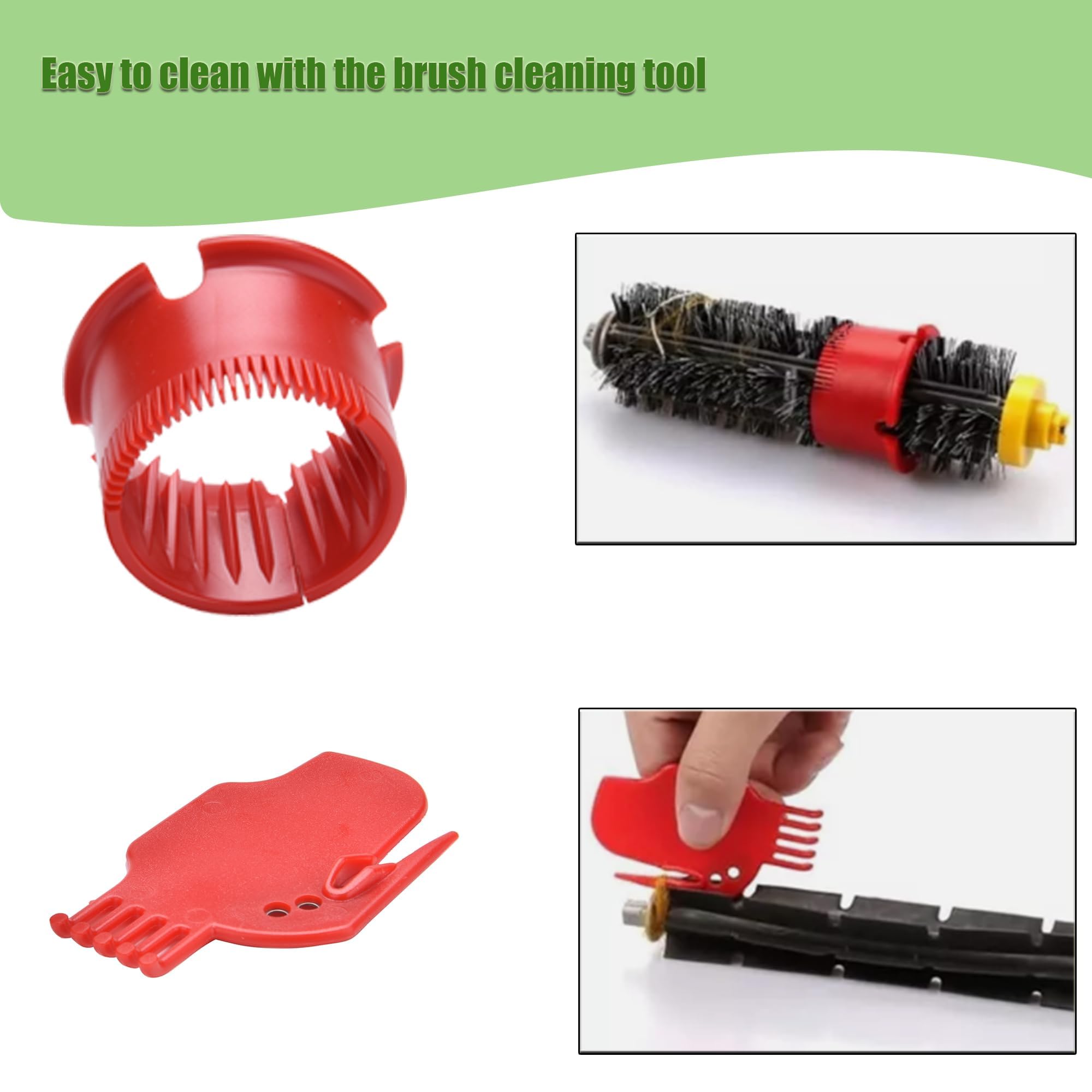 LOVECO Replacement Filter and Brush Kit for iRobot Roomba 700 Series 760 770 780 790,(Accessory Kit Include 3 Bristle and Flexible Beater Brush,12 Filter,12 Side Brush,2 Cleaning Tool)